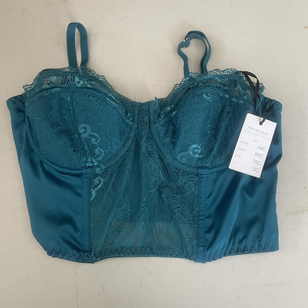 Primark blue corset top Brand new never worn with... | Depop