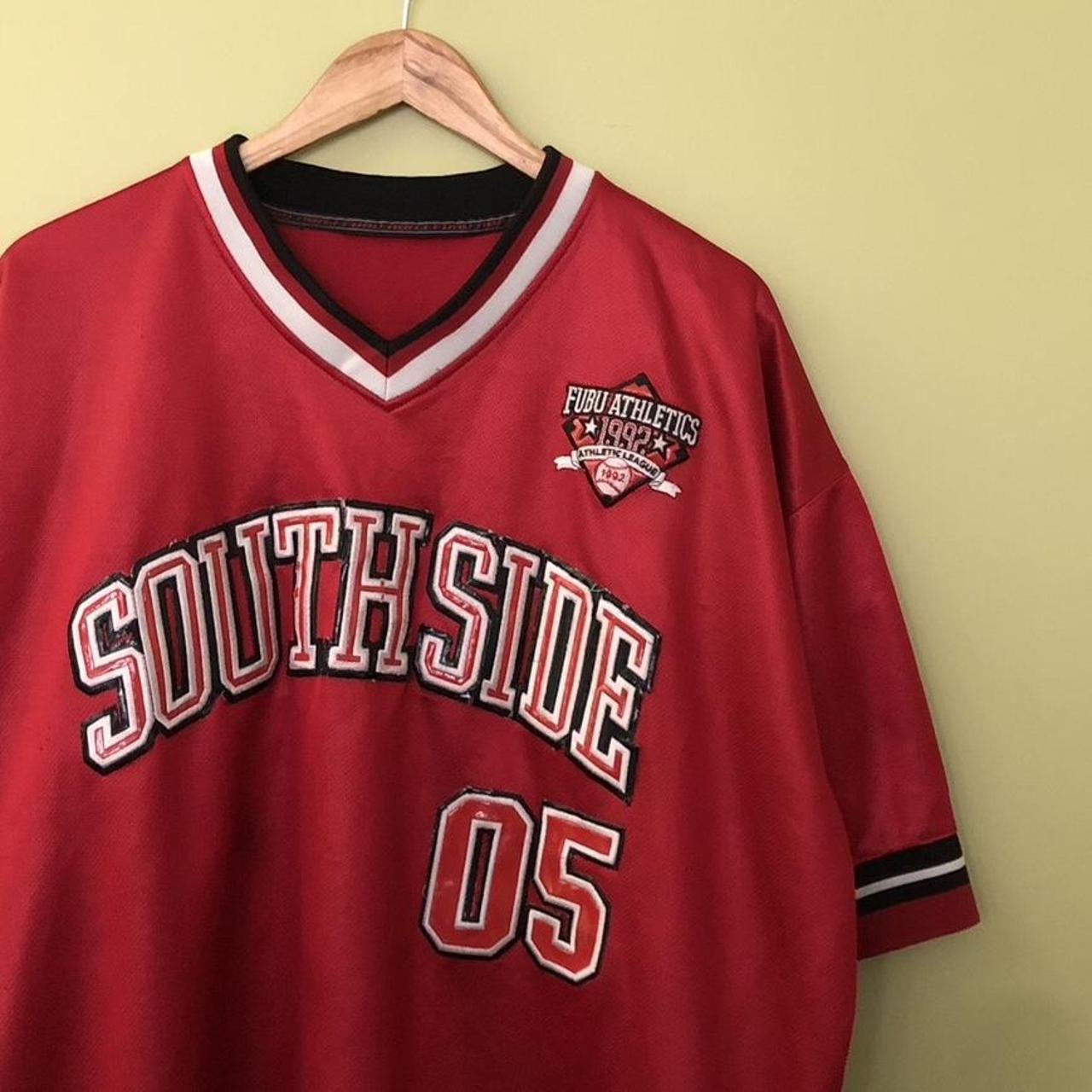 Vintage FUBU Southside Jersey Red Vintage 00s 2005... - Depop