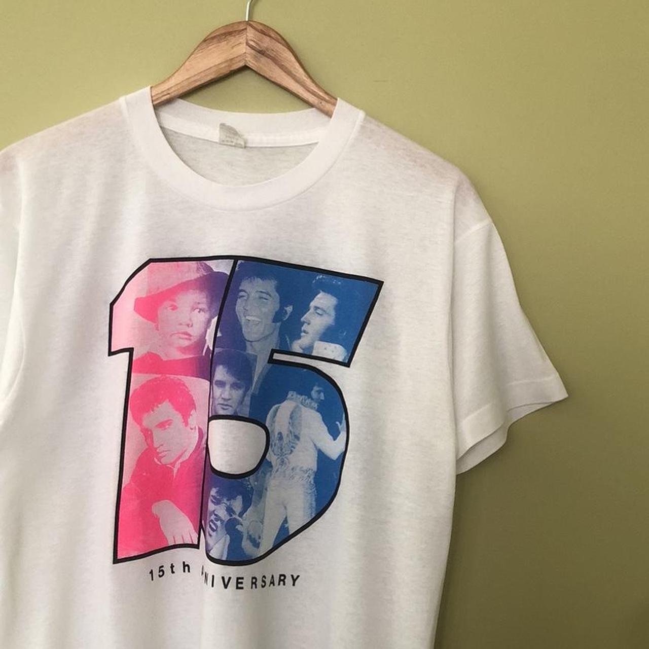 Screen Stars Men's White and Blue T-shirt | Depop