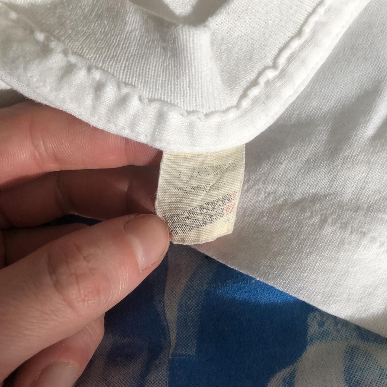 Screen Stars Men's White and Blue T-shirt | Depop