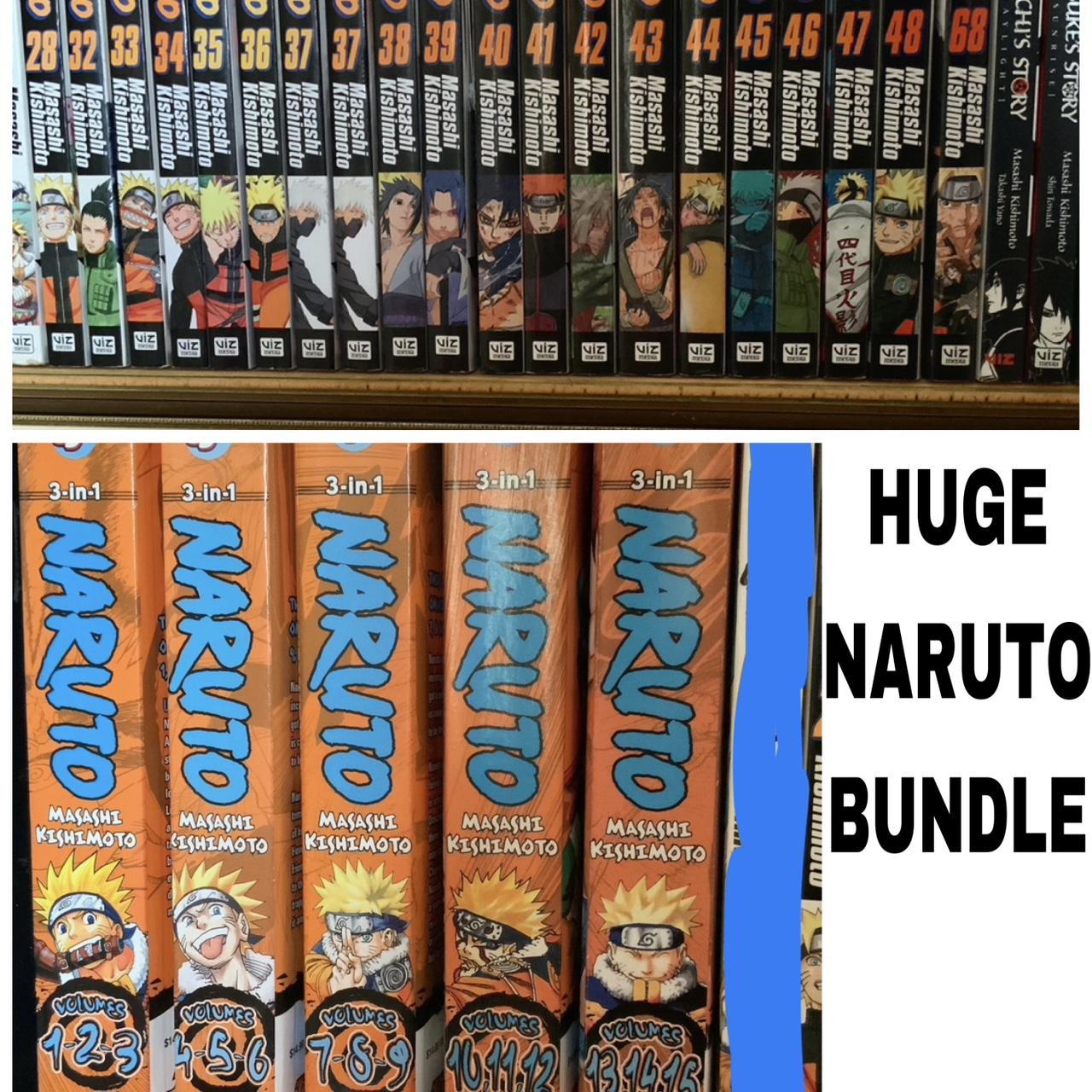 HUGE NARUTO MANGA BUNDLE + TWO NARUTO LIGHT NOVELS.... - Depop