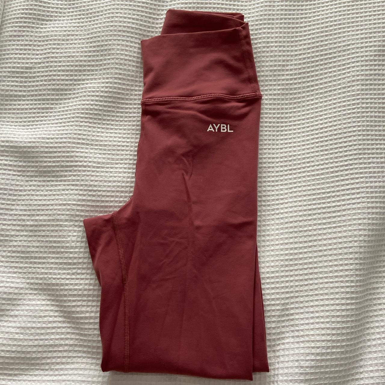 AYBL Red/Pink Leggings Size XS Great Condition -... - Depop