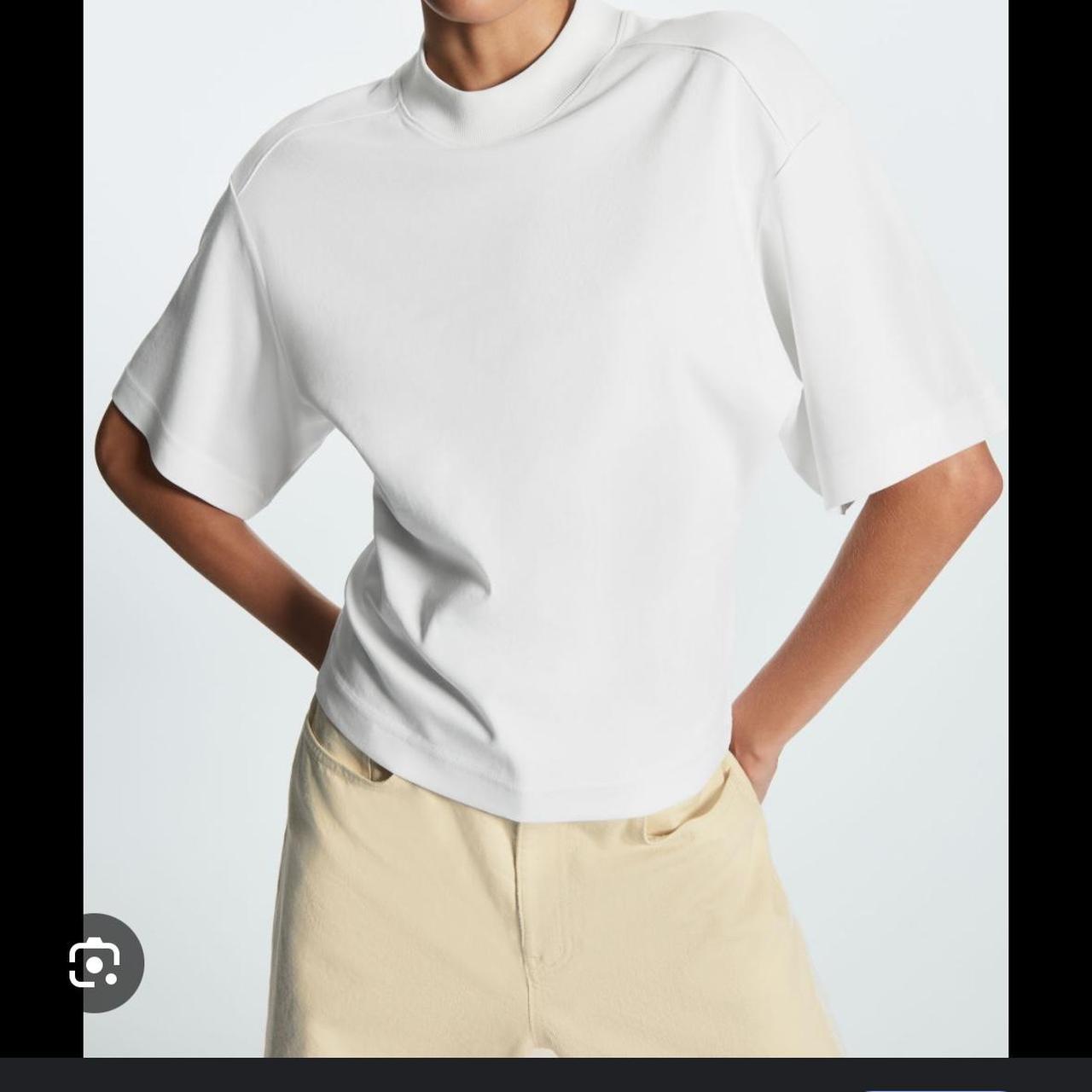 COS Boxy Fit Mock Neck Tee First pic is of the fit,... - Depop