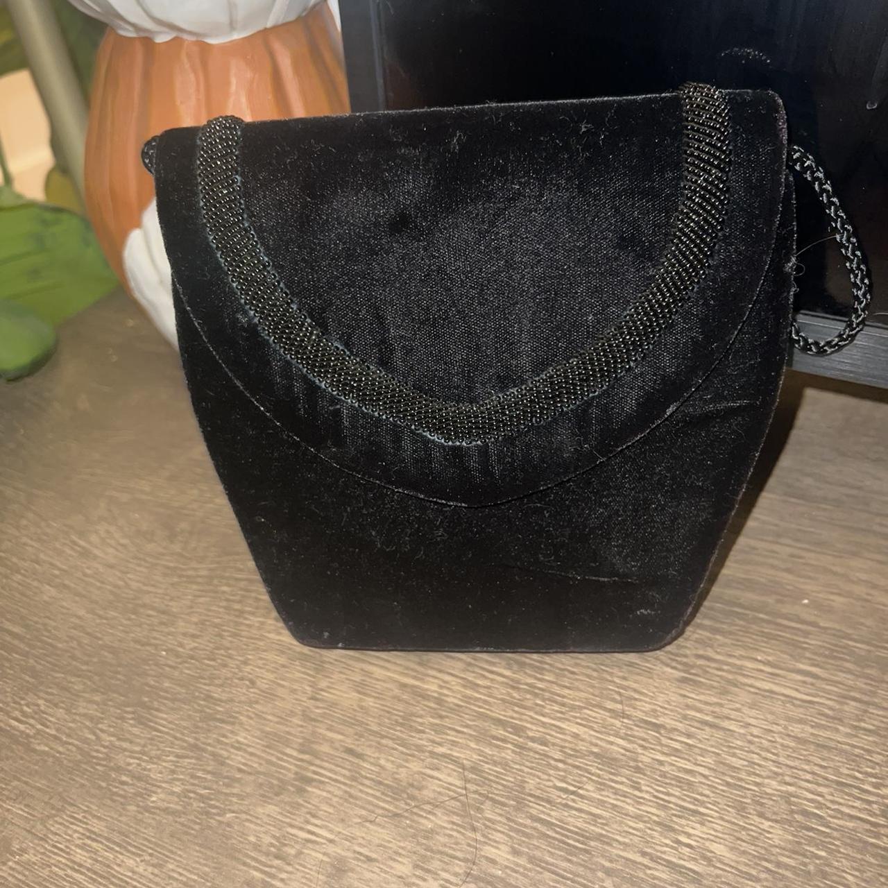 Vintage velvet small adorable bag in great... - Depop