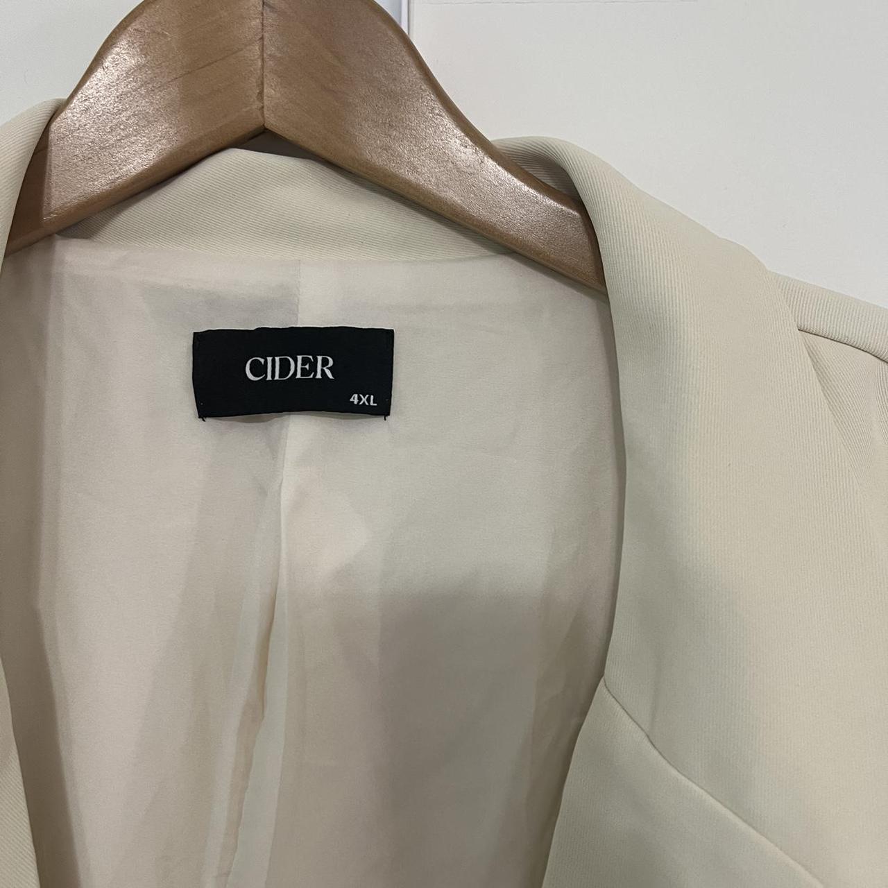 💗 CIDER blazer 💗 ‘DIRTY CHAI OVERSIZED CREAM BLAZER... - Depop