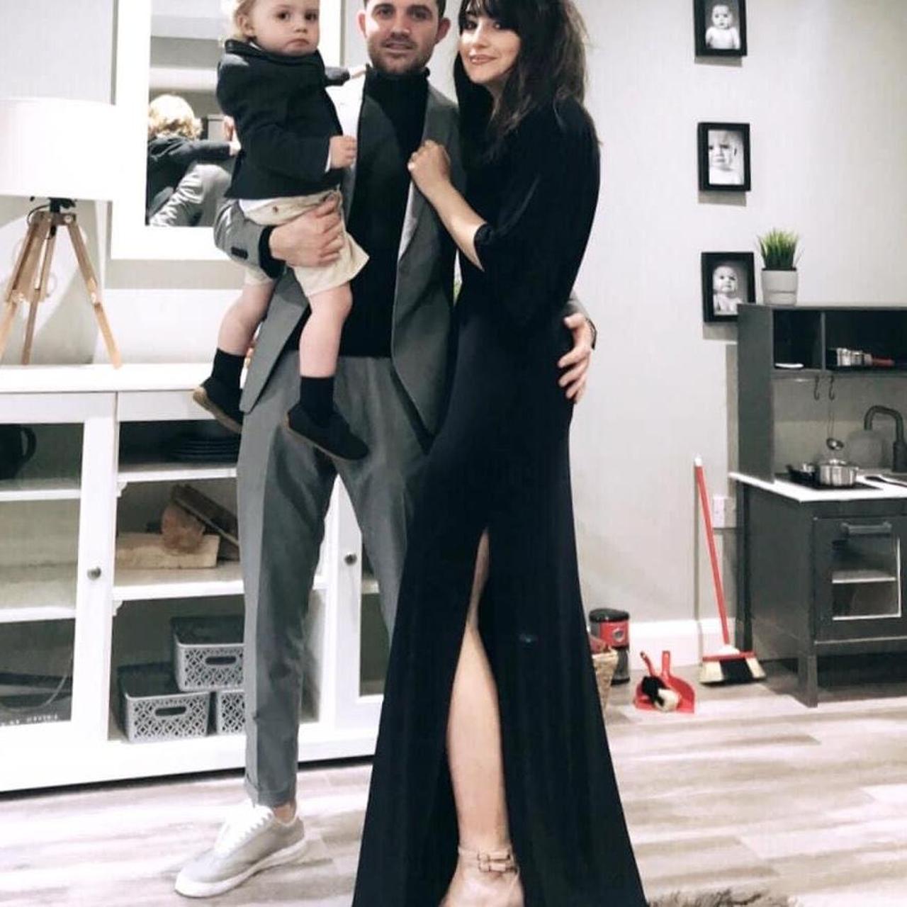 ASOS navy evening dress with slit Size 10 Beautiful... - Depop