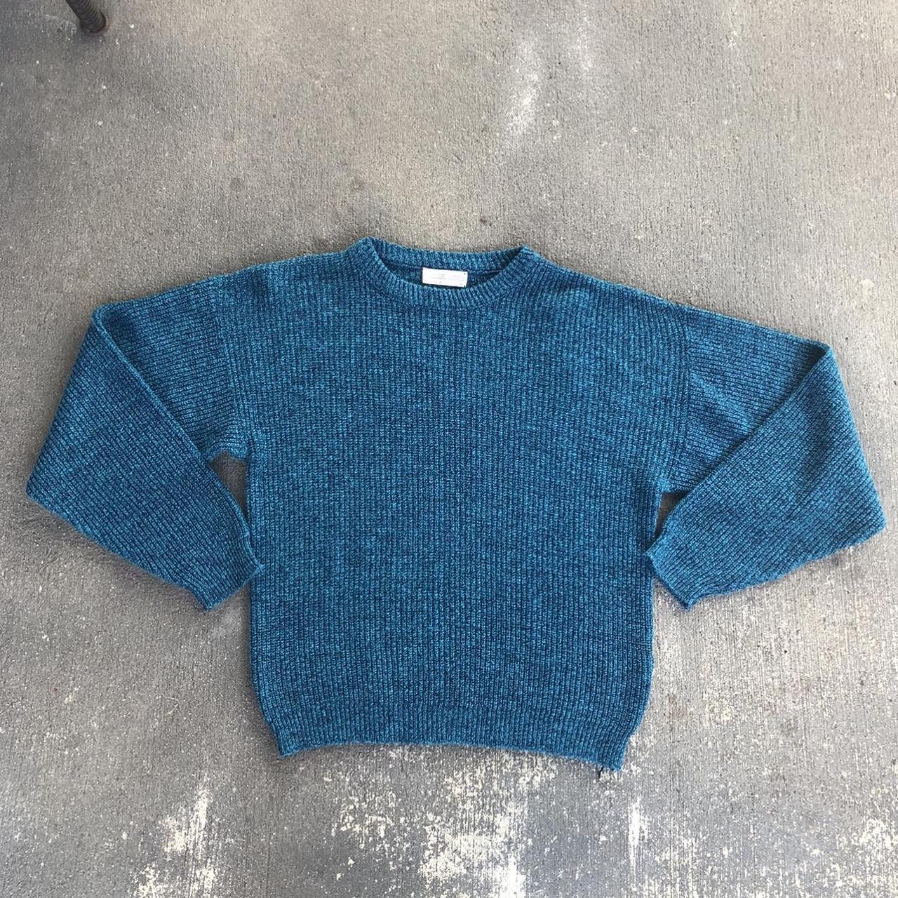 Vintage Turquoise Blue Baggy Sweater Brand: J.J.... - Depop