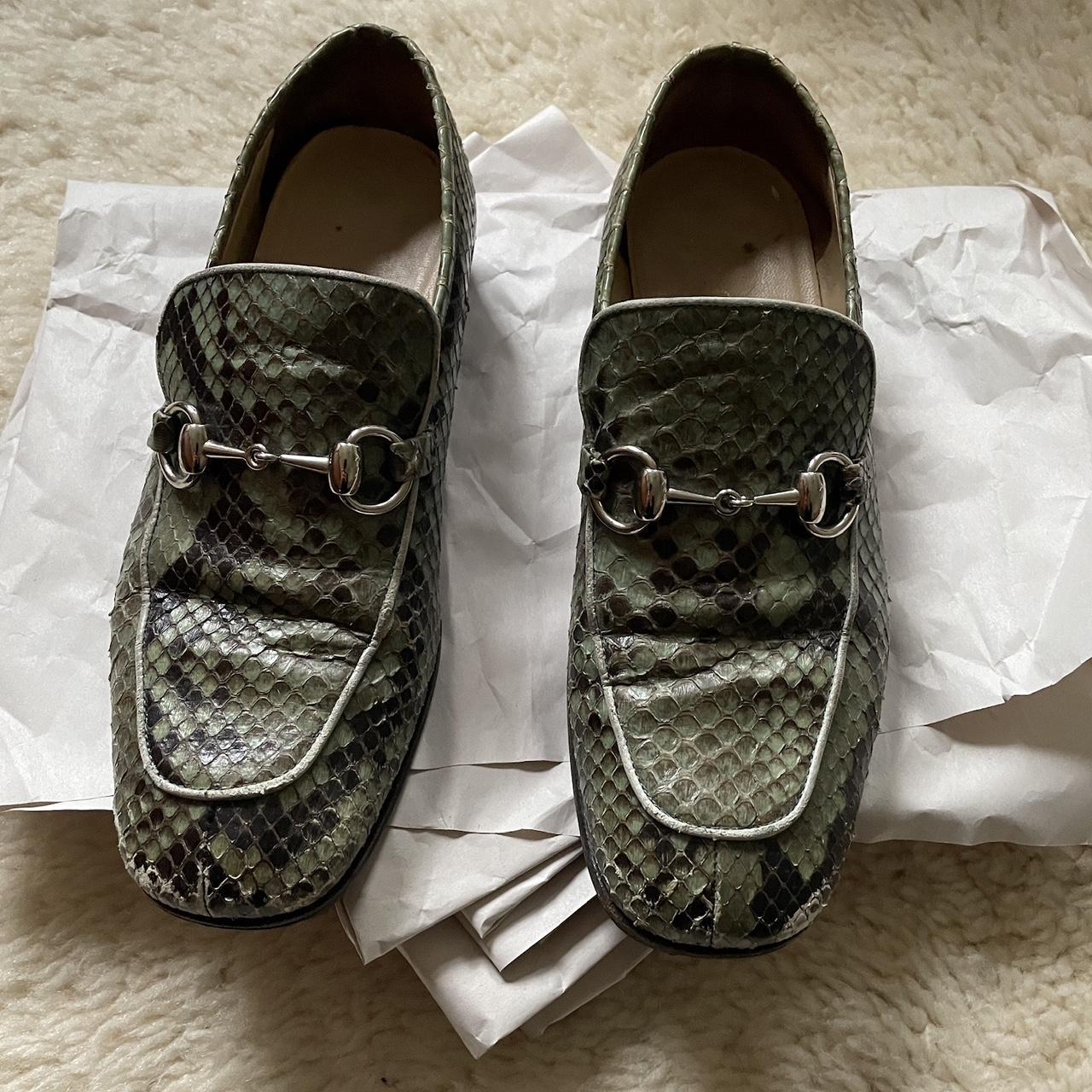 Vintage Gucci python horsebit loafers. 1990s, Tom... - Depop