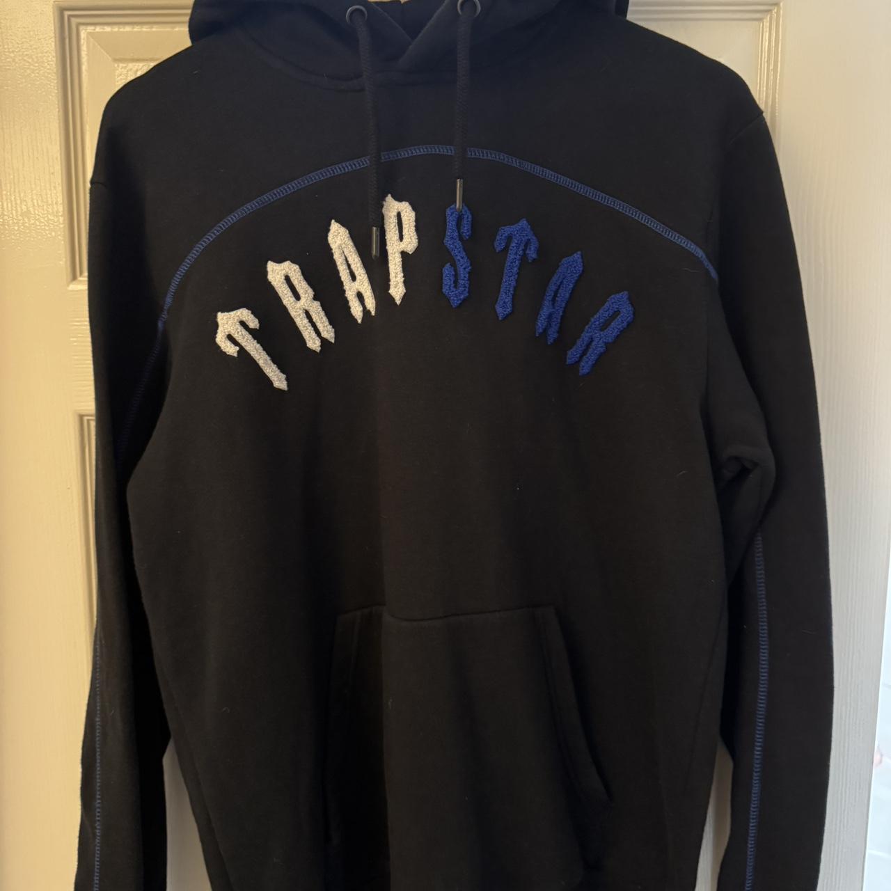 Men’s black Trapstar hoodie Size large Selling due... - Depop