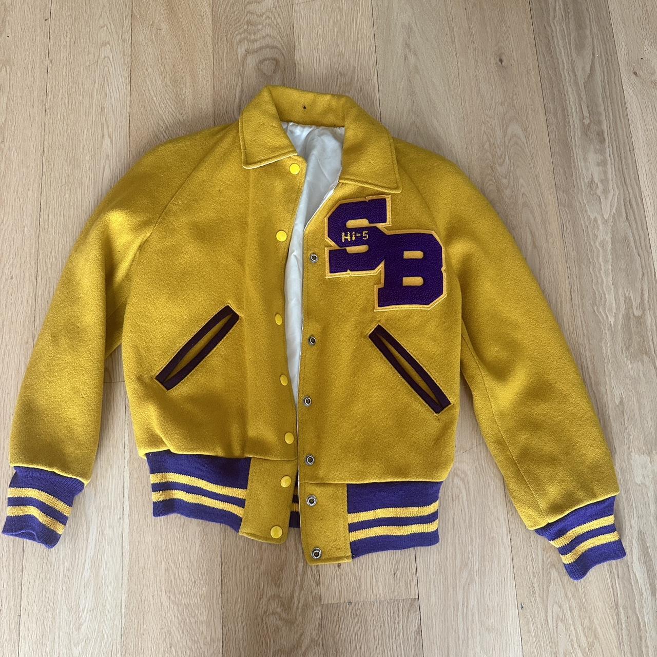 Vintage reversible varsity jacket Size small Worn... - Depop