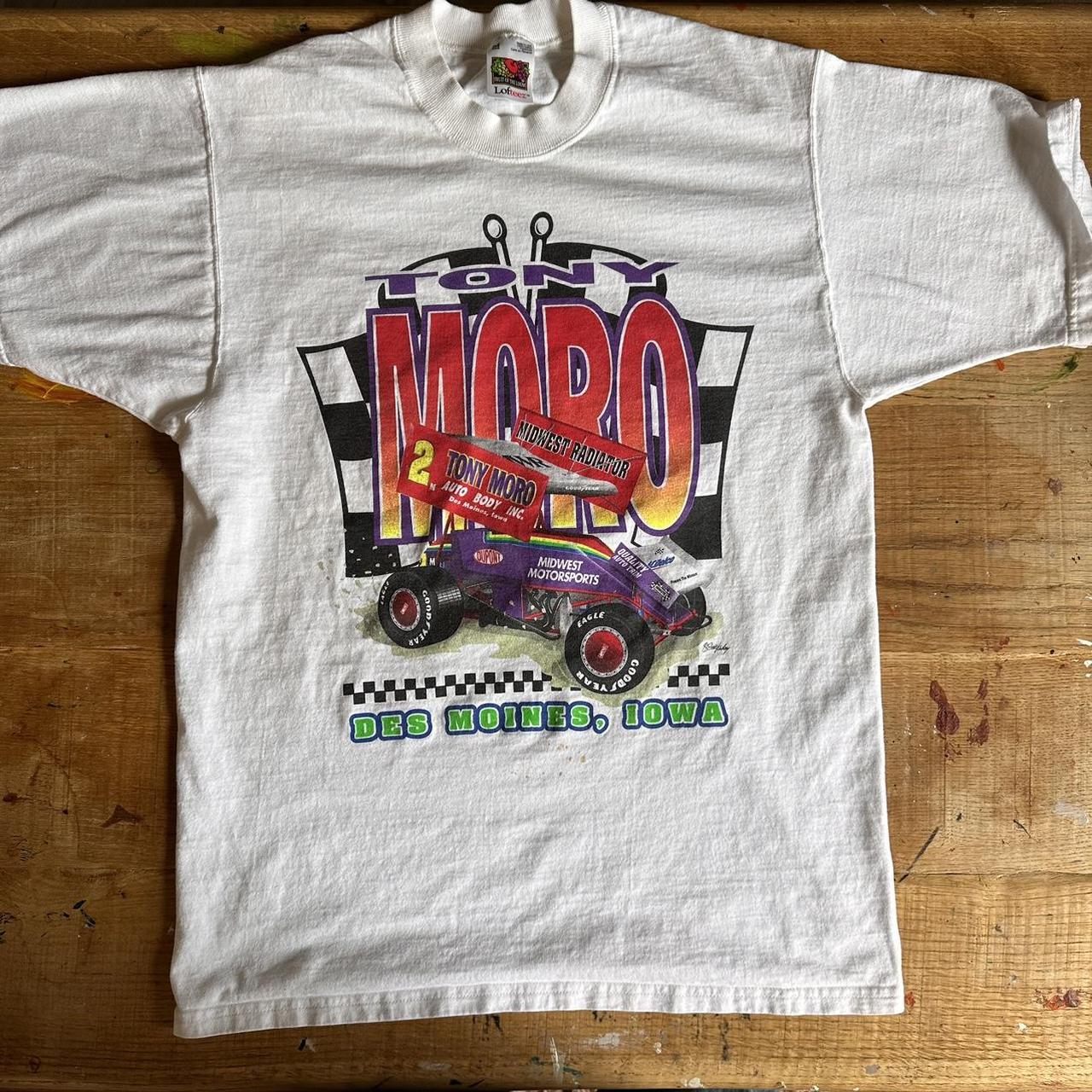 Vintage Tony Moro sprint car shirt - Depop