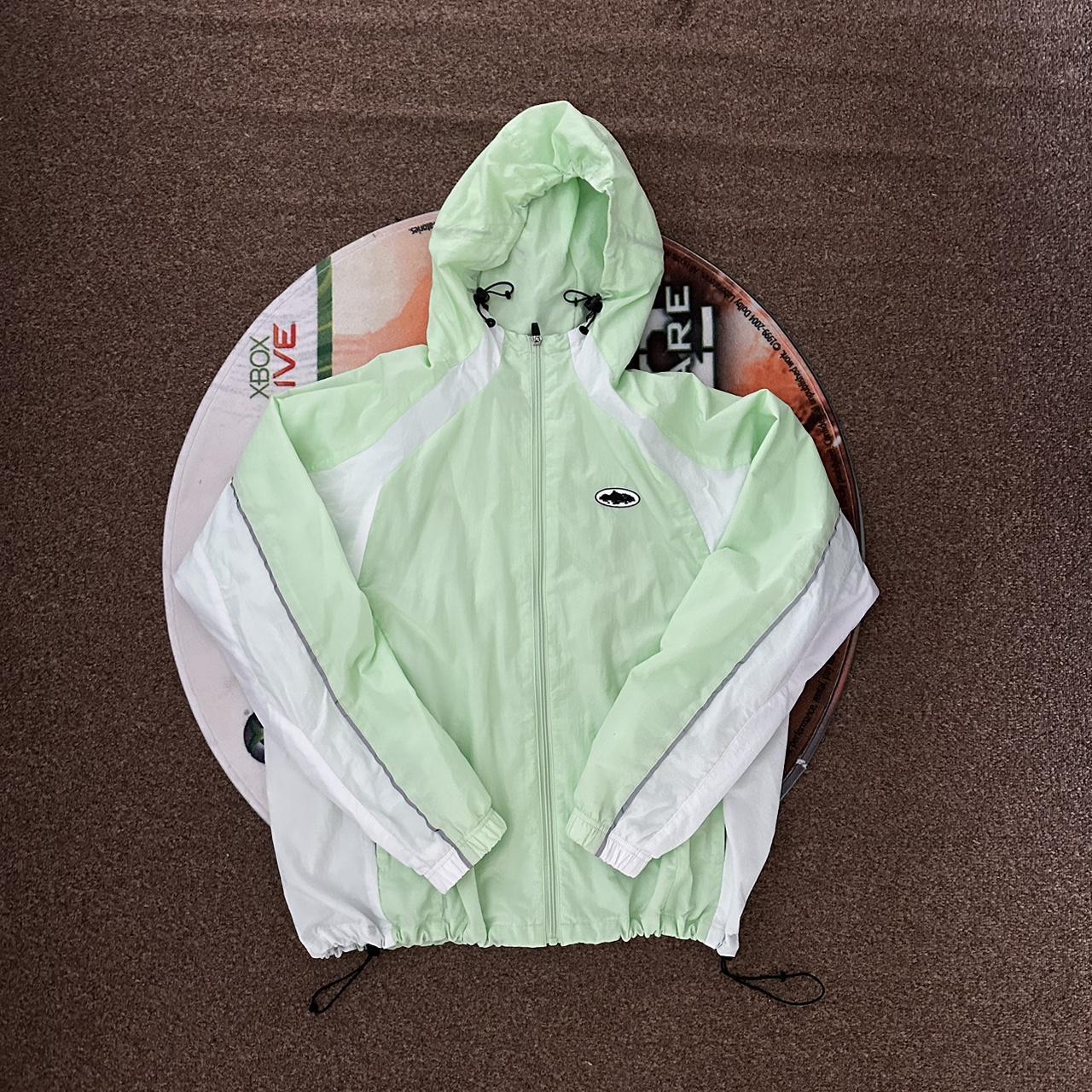 Corteiz (CRTZ) ‘Mint’ Green spring jacket. worn a... - Depop