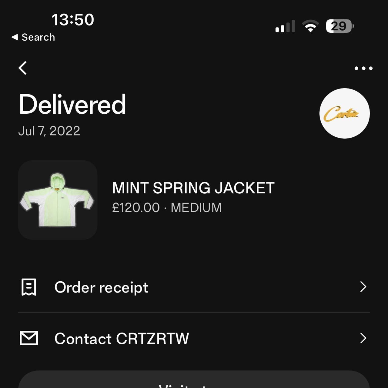 Corteiz (CRTZ) ‘Mint’ Green spring jacket. worn a... - Depop
