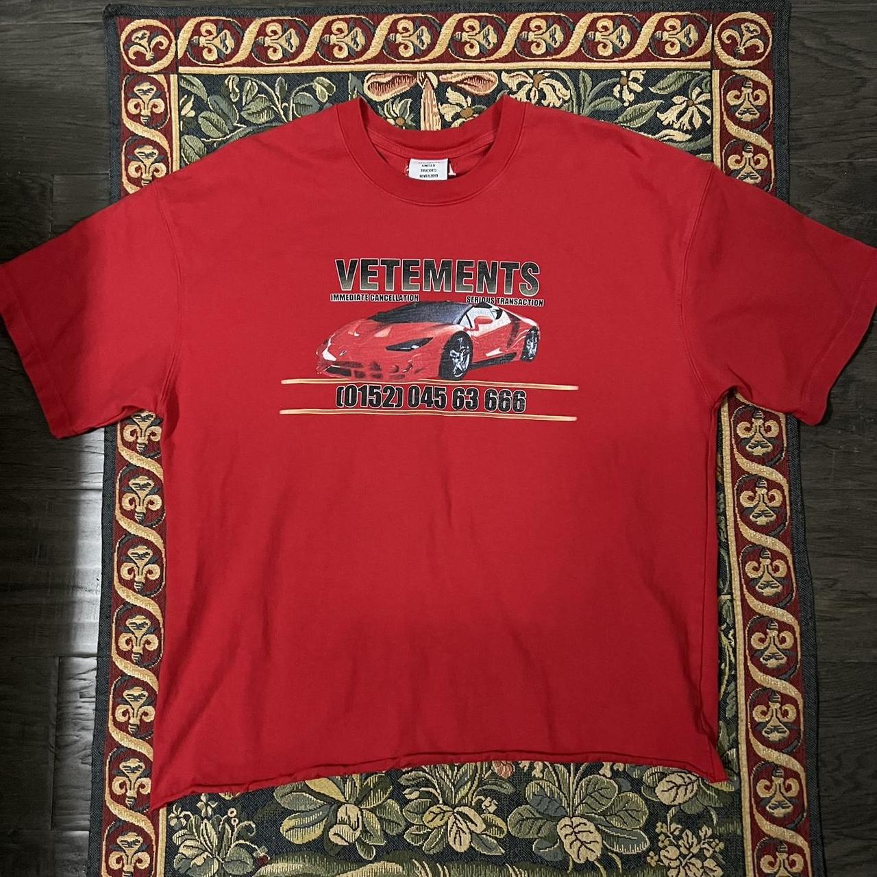 Vetements Hotline T-Shirt My girl cut it 😪 Putting... - Depop