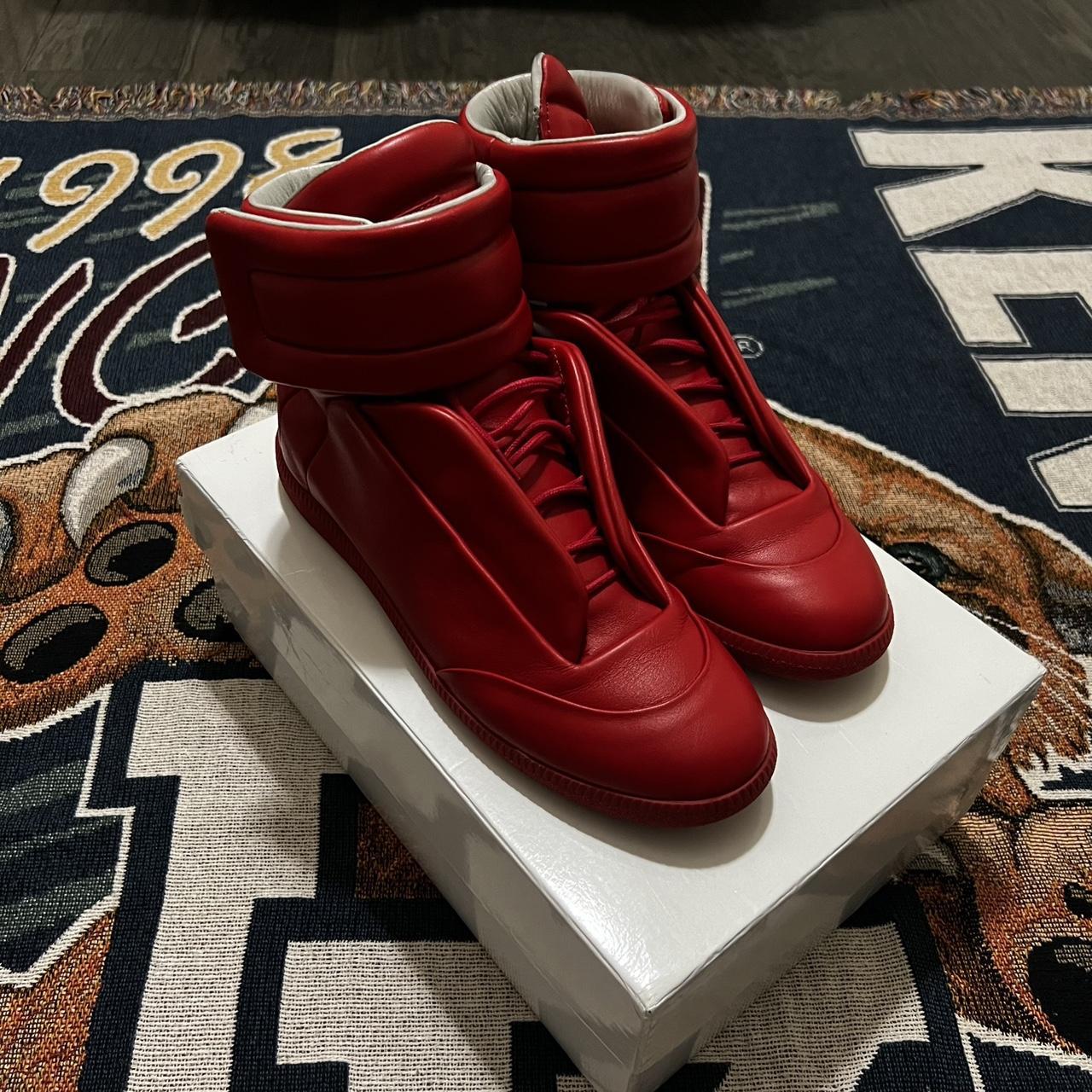 Maison Margiela Red Maison Margiela Future High Size... - Depop