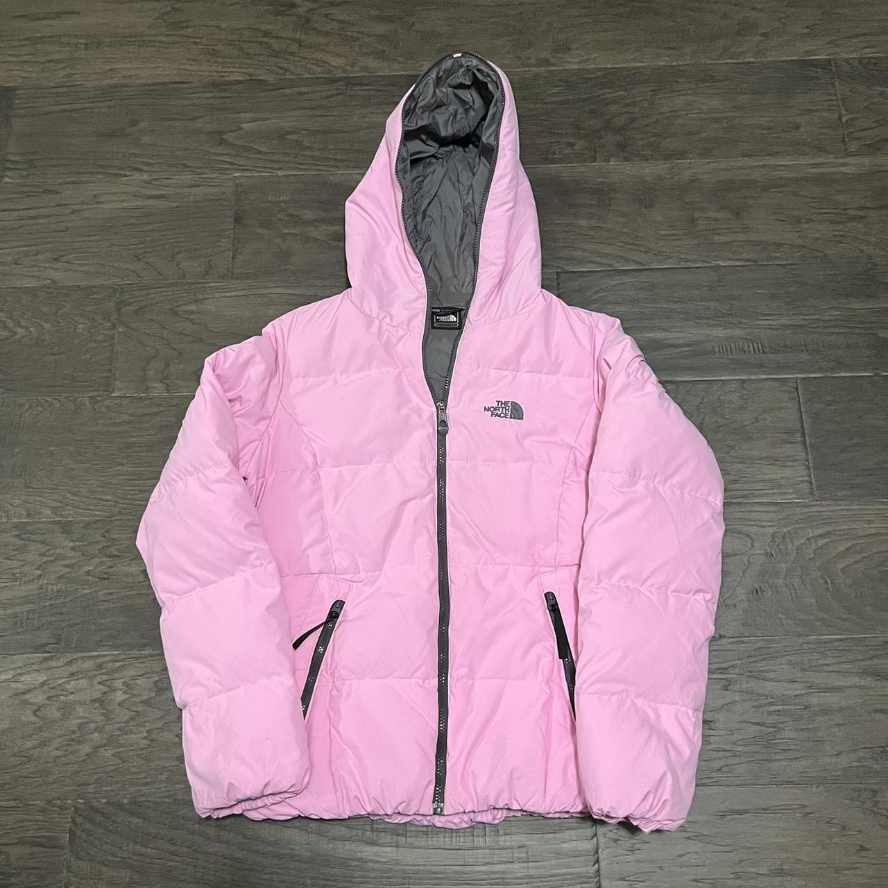 North face Pink summit series puffer jacket Size... - Depop