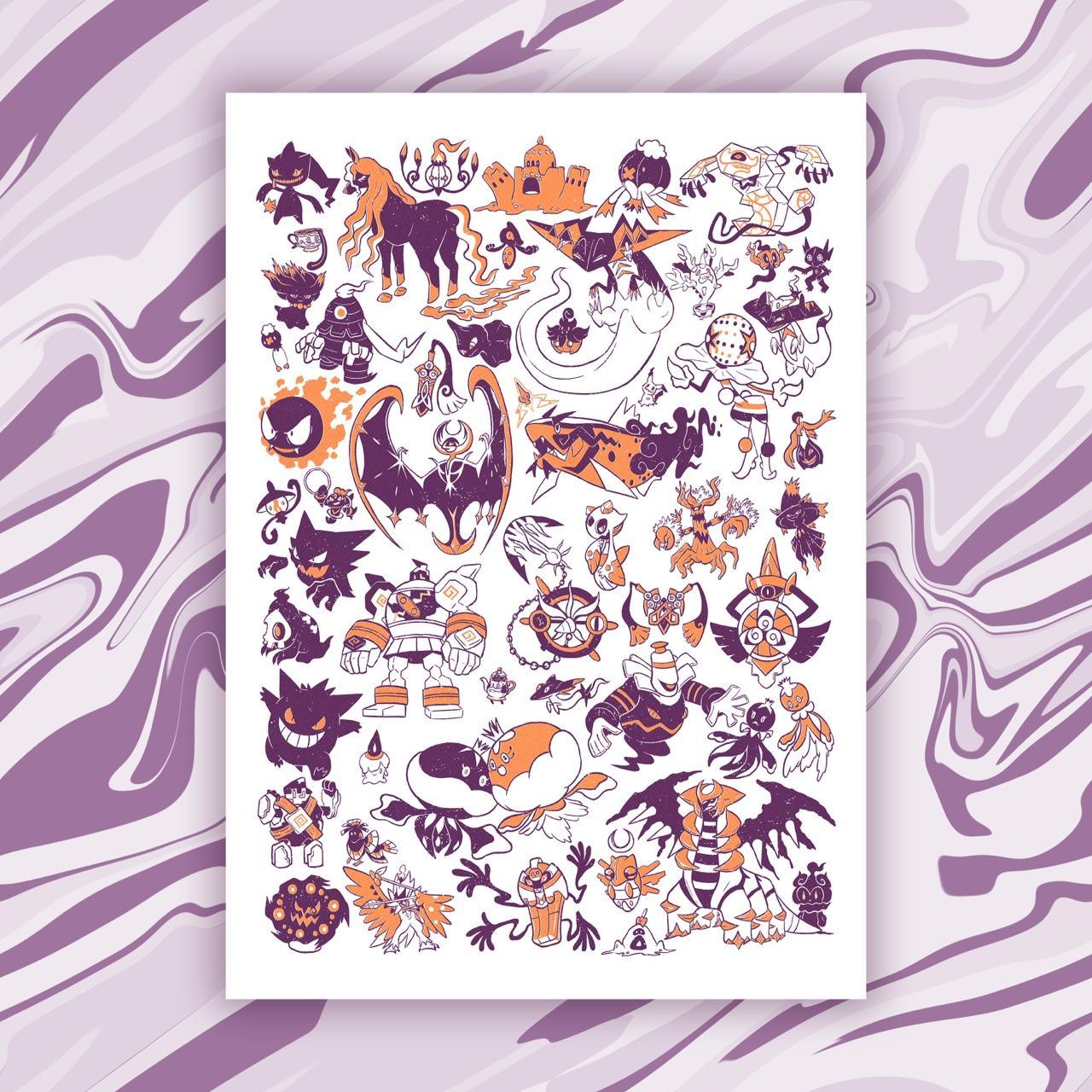 'Spooky Season - Ghost Type Pokemon' A4 Print. This... - Depop