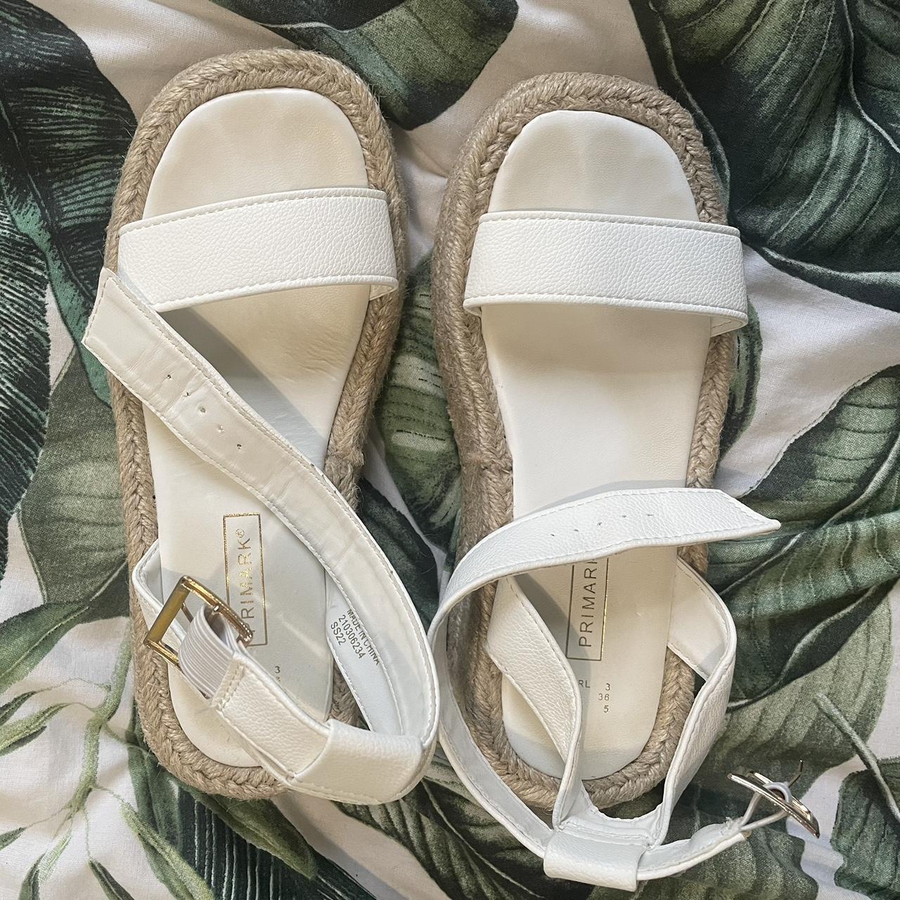 White sandals with rope detail #sandals primark -... - Depop
