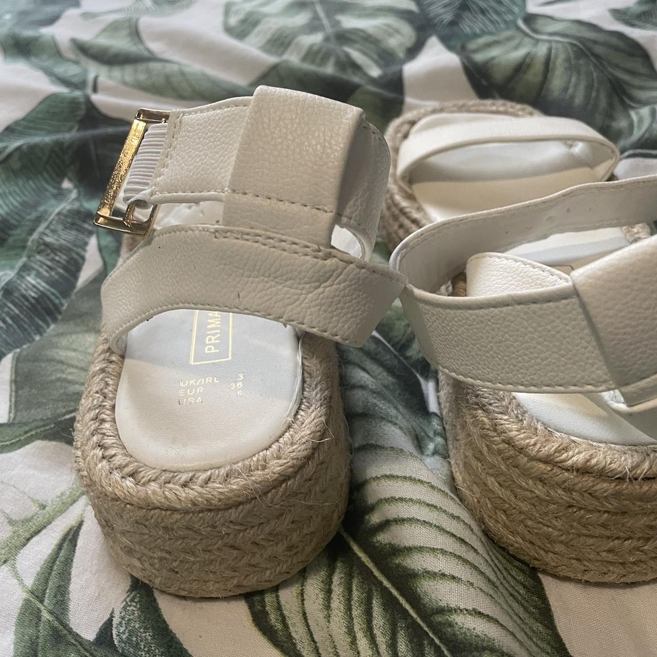 White sandals with rope detail #sandals primark -... - Depop