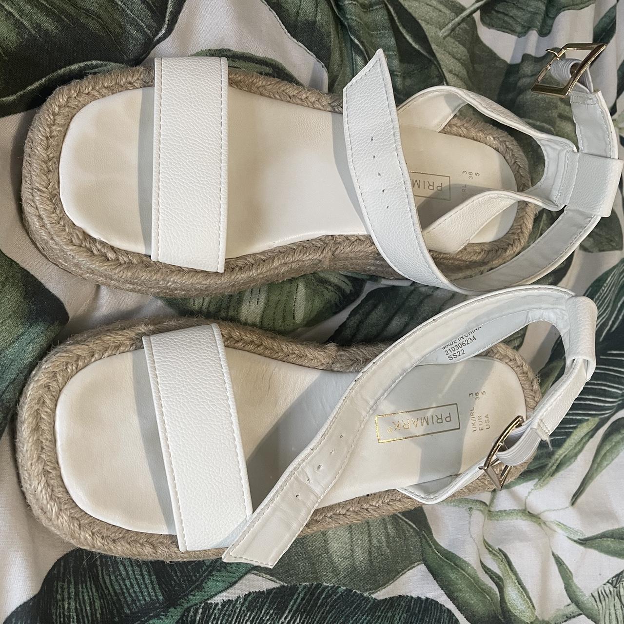White sandals with rope detail #sandals primark -... - Depop