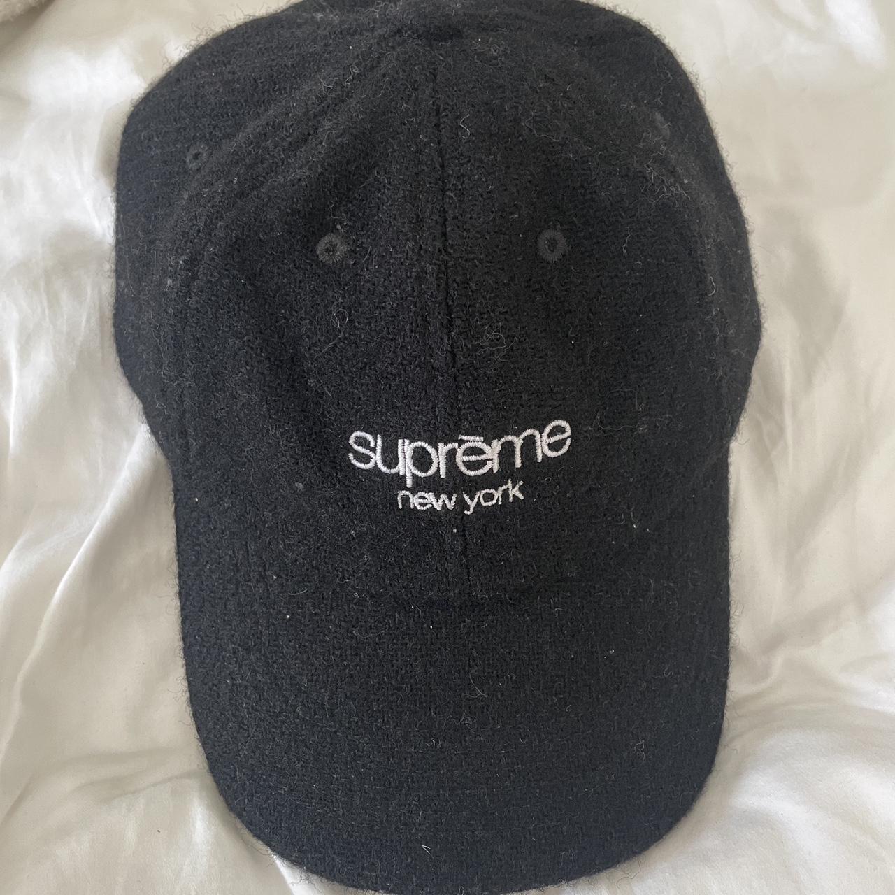 Supreme Harris Tweed Black Cap One size Bought from... - Depop