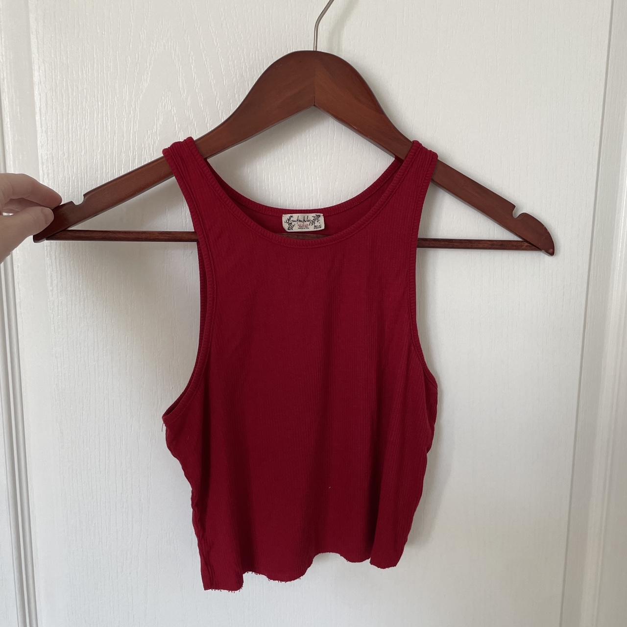Free People red mini tank top Size XS | Depop