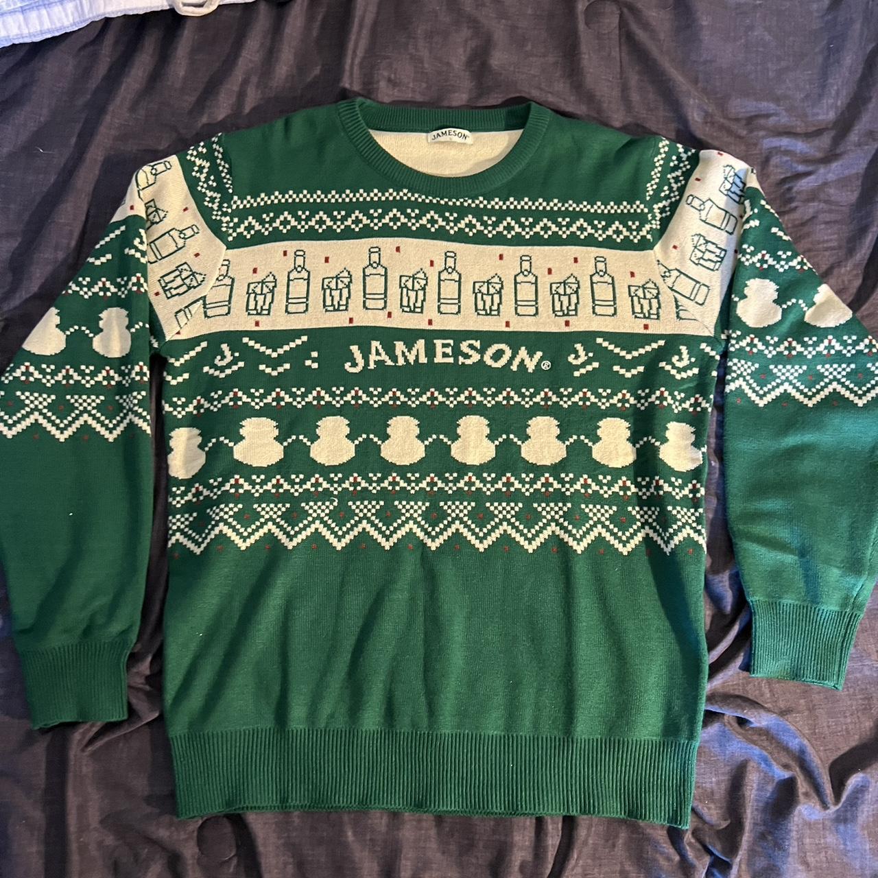 Jameson whiskey ugly Christmas sweater. Worn once... - Depop
