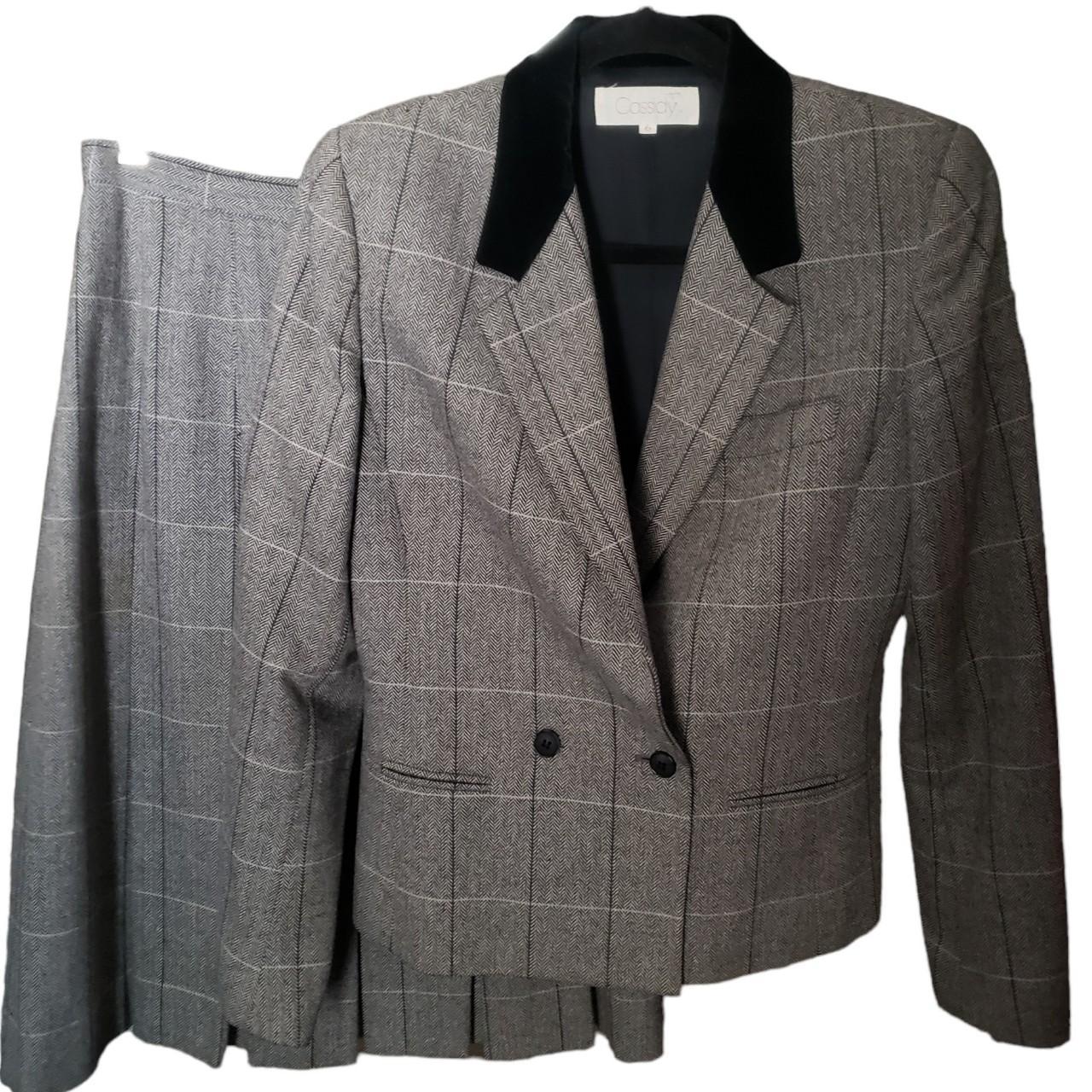 By Cassidy Color black, grey, white Size 6 jacket... - Depop