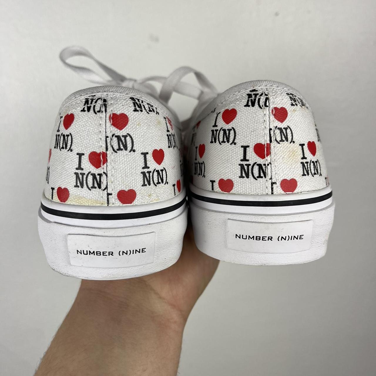 Number (N)ine Men's White and Red Trainers | Depop