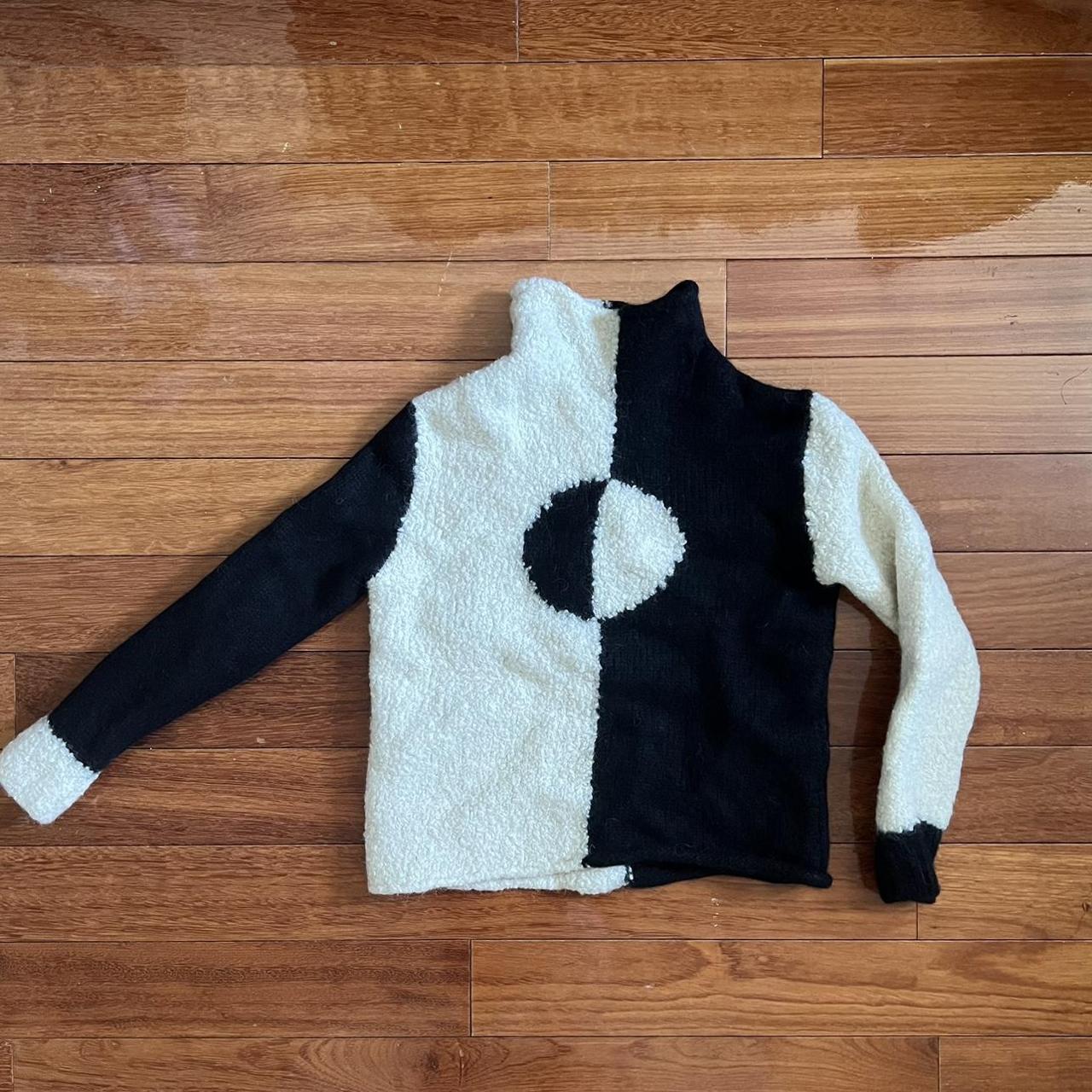 Rachel Antonoff Black & White Cookie Sweater - Depop