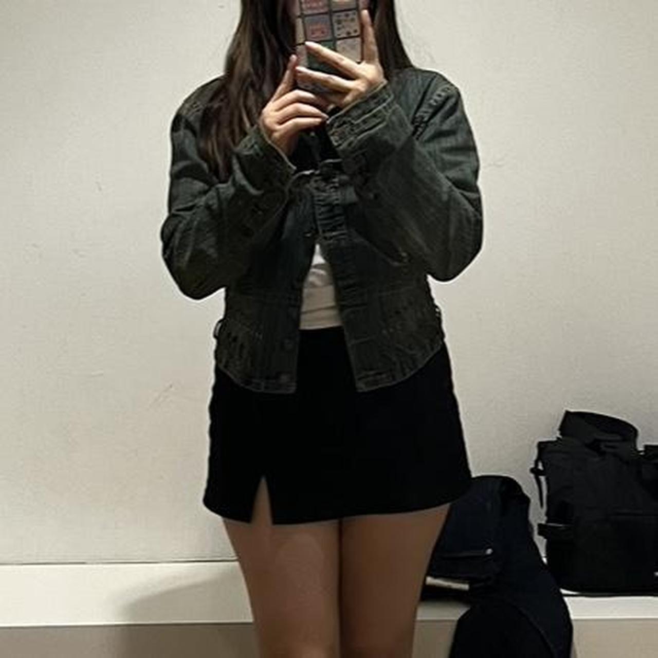 Garage mini skort with front slit Fair condition -... - Depop