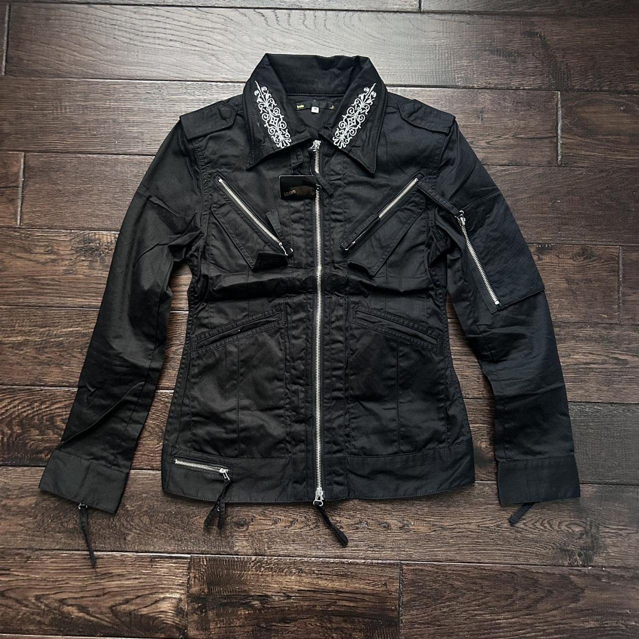 Japanese Brand Icom Silver Embroidered jacket sick... - Depop