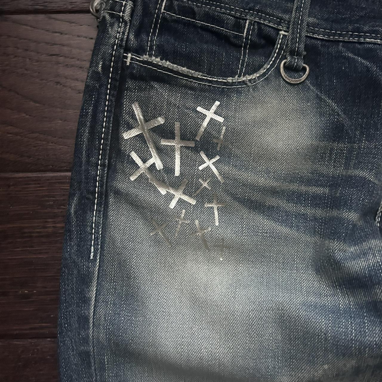 vanquish gothic cross jeans cross graphics near... - Depop