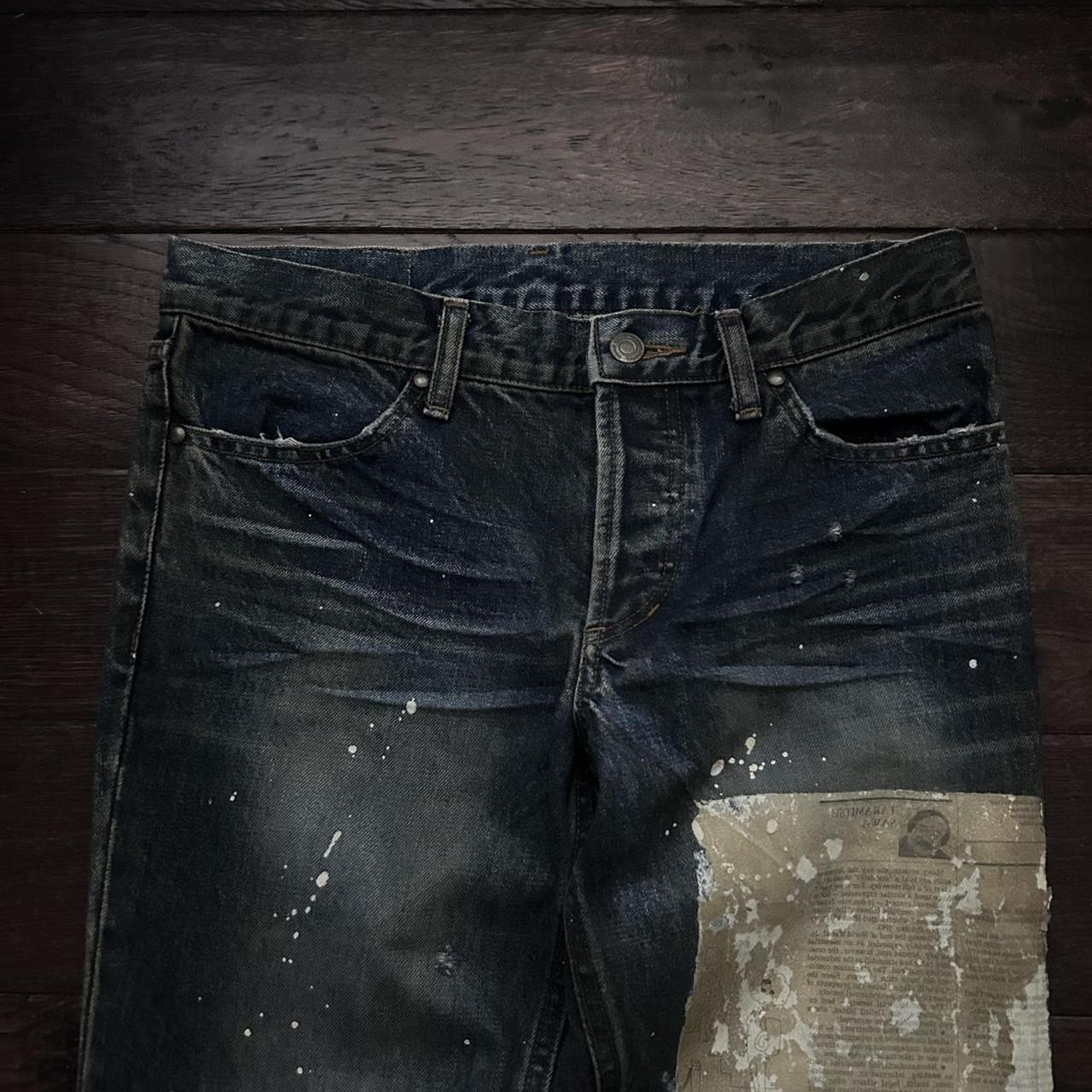 Shellac mudwash newspaper jeans newspaper sheets... - Depop