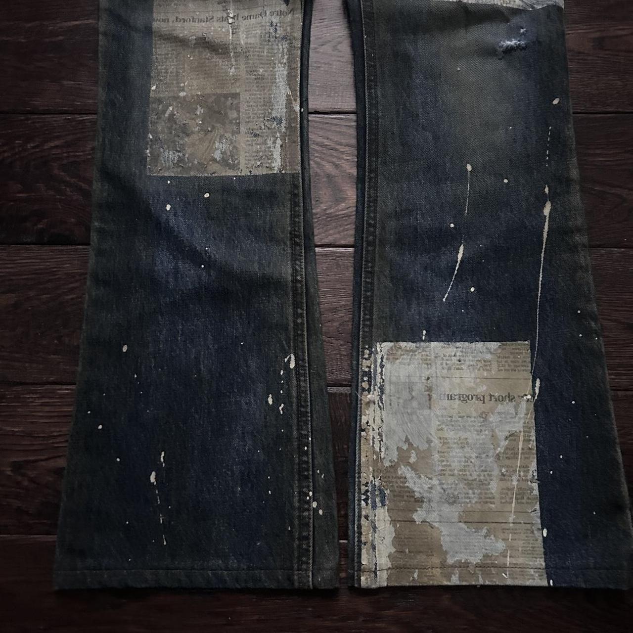 Shellac mudwash newspaper jeans newspaper sheets... - Depop