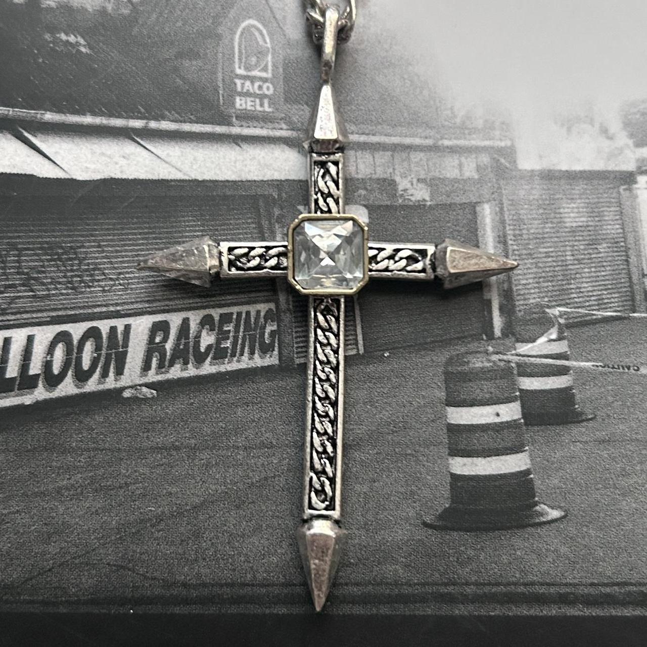 Civarize Cross necklace cross with pointed ends,... | Depop