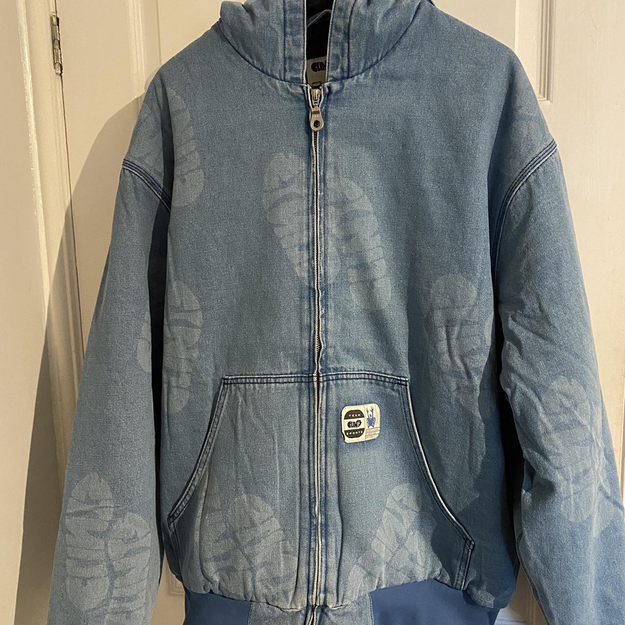 Clints Inc Blue Padded Denim Jacket Brand New With... - Depop