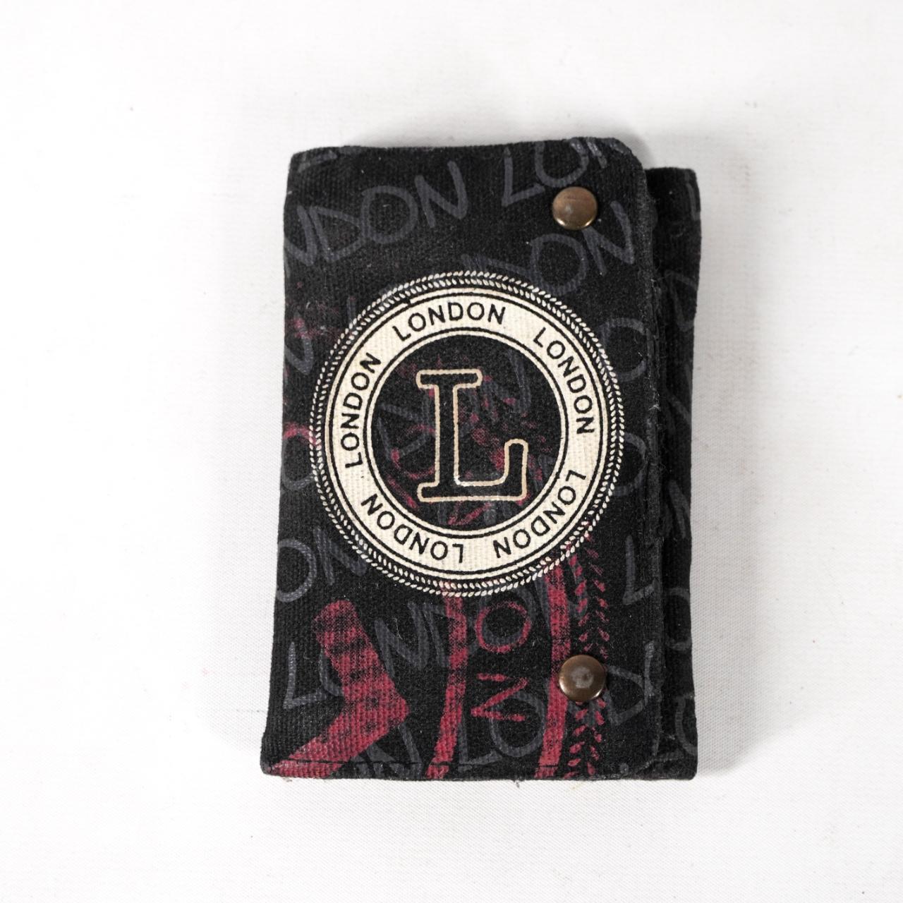 London Robin Ruth Fabric Tri-fold Wallet w/ Hook &... - Depop