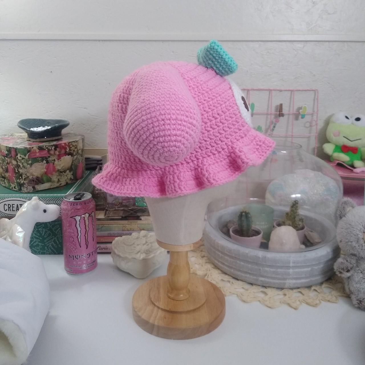 Handmade My Melody crochet bucket hat 💞💗💕🐰 - Depop
