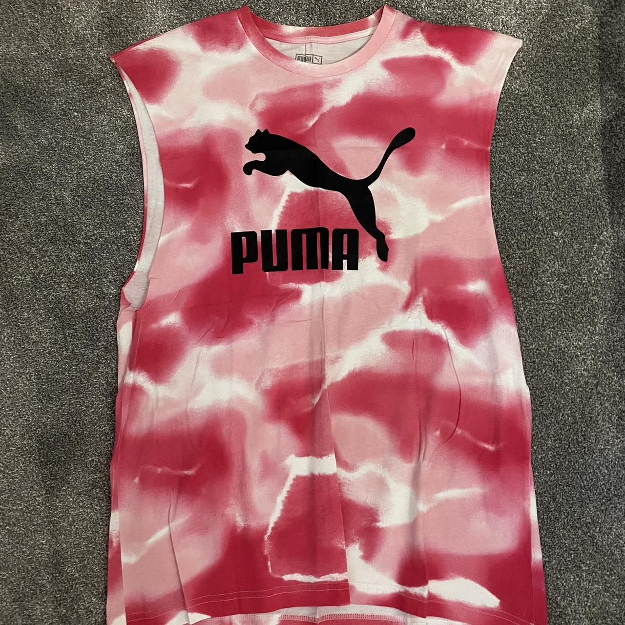 Puma Vest Open to offers Men’s Pink marble Vest -... - Depop
