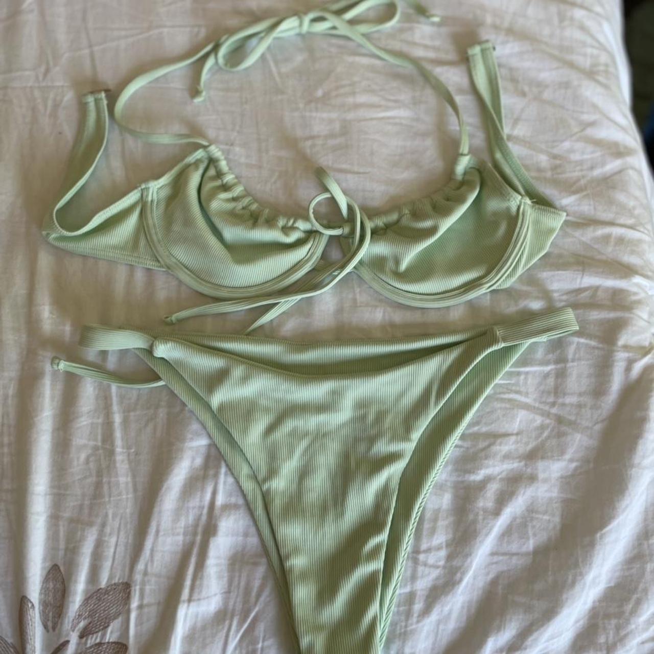Mint green bikini only tried on once :) - Depop
