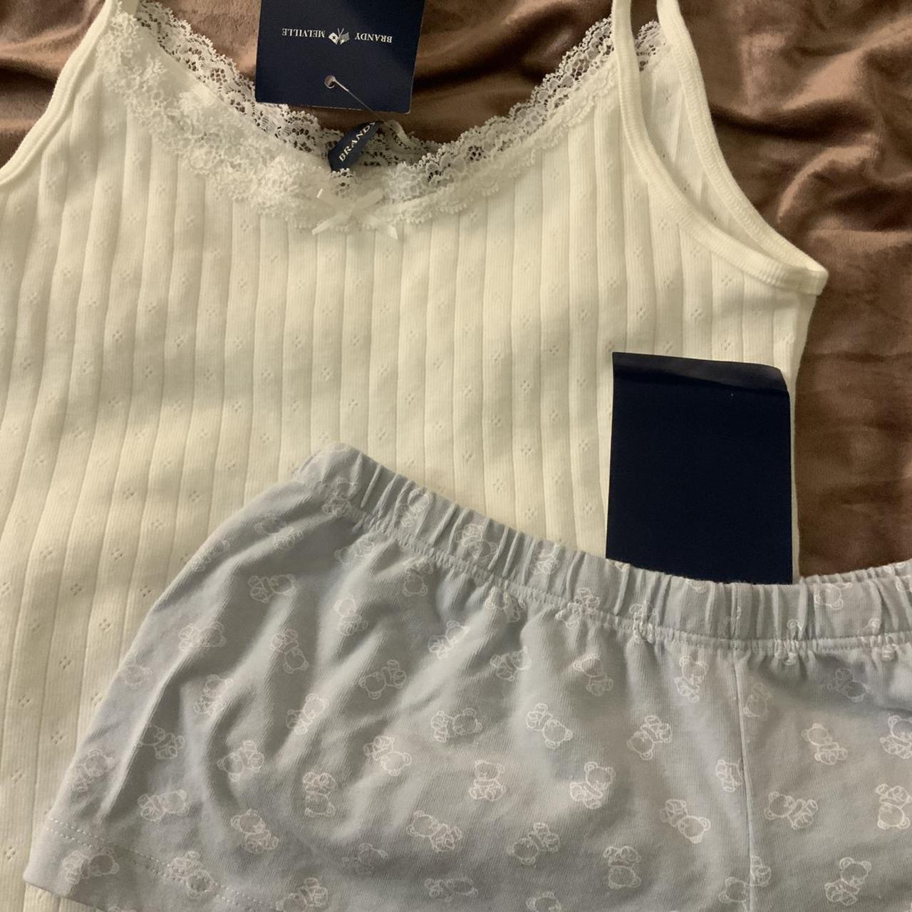 brandy melville teddy bear pj set - Depop
