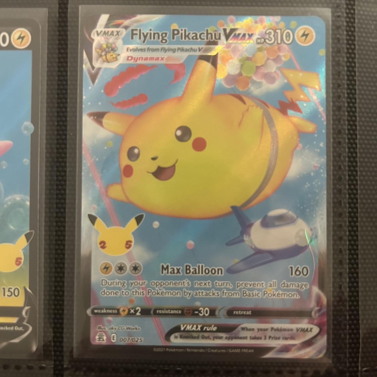 4 Pokémon cards Flying pikachu v, flying pikachu... - Depop