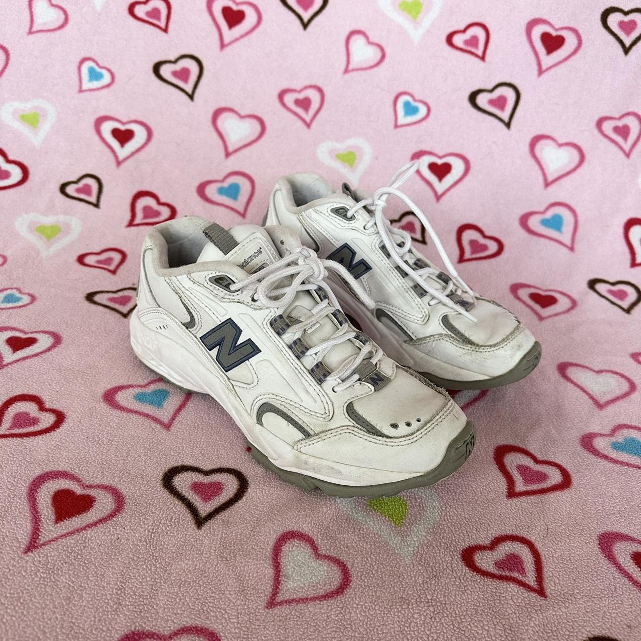 Y2K Womens New Balance Chunky White Lace Up Dad... - Depop