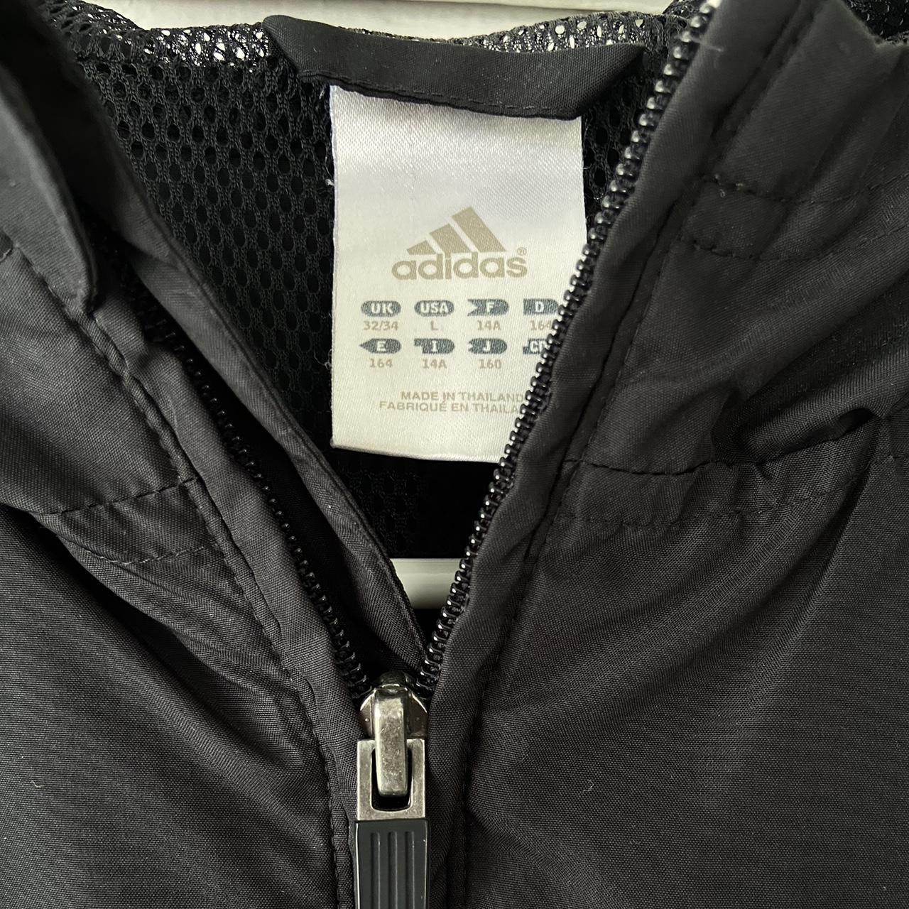 Black Adidas windbreaker Can fit small, medium, large - Depop