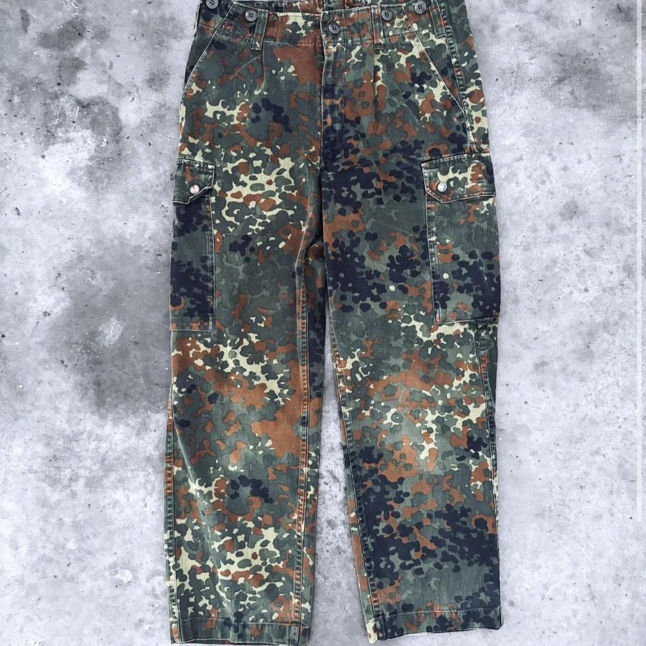 1990s German Flecktarn Camo Cargo... - Depop