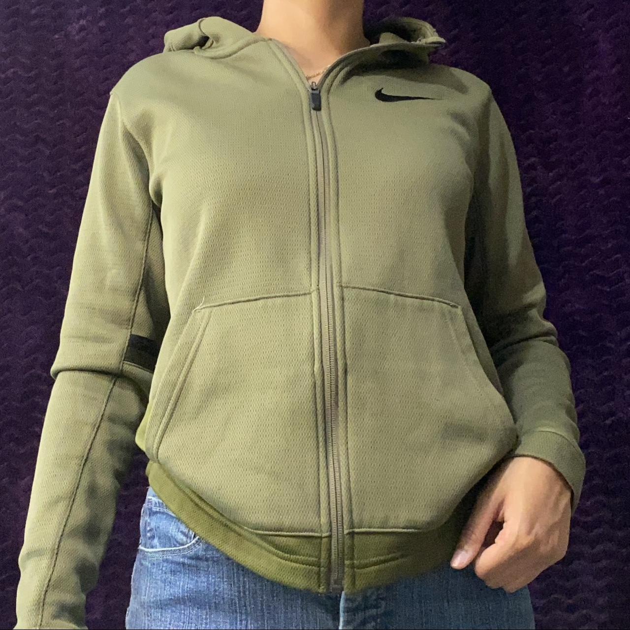 Earthtone Nike zipup hoodie 🖤 Good used... - Depop