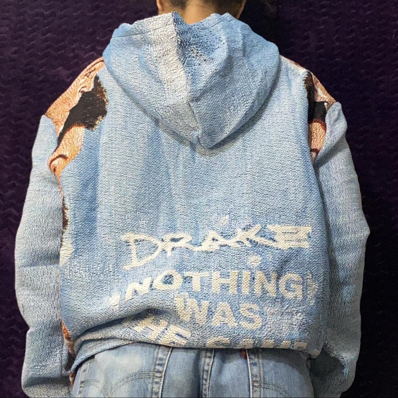 HANDMADE DRAKE TAPESTRY HOODIE ☁️ ☁️ White silk lined... - Depop