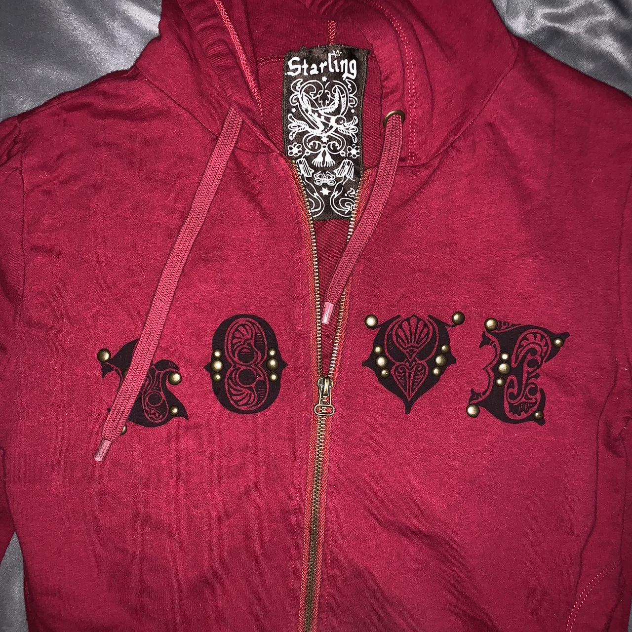 Alt cyber y2k blood red hoodie vintage rare hard to... - Depop