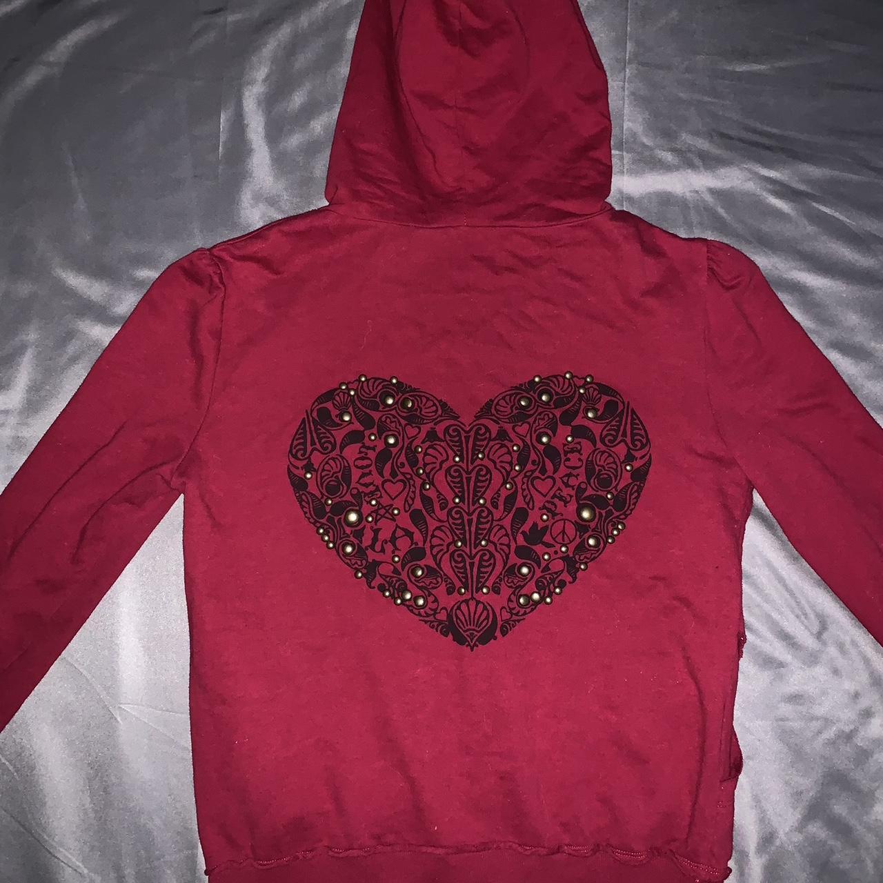 Alt cyber y2k blood red hoodie vintage rare hard to... - Depop